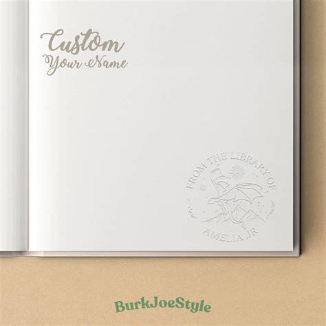 Dragon Fly Custom Embosser From The Library Of Ex Libris Book Stamp