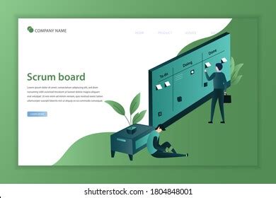 Illustration Vector Planning On Scrum Board Stock Vector Royalty Free Shutterstock