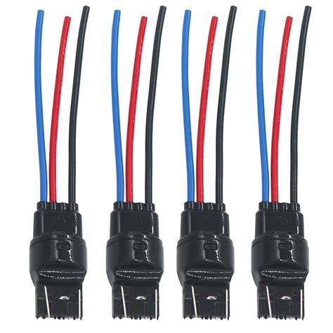 Ysy 7440 7443 T20 Bulb Connector Male Adapter Wiring Harness For Automotive Brake Light Bulbs