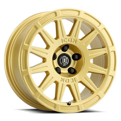 Icon Ricochet 17x8 5x45 38mm Offset 6in Bs Gloss Gold Wheel Wheels