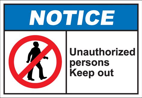 Notih240 Unauthorized Persons Keep Out