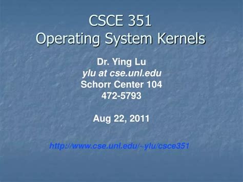 Ppt Exploring Os Internals Csce 351 Course Overview Powerpoint Presentation Id9098592