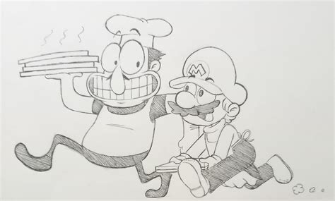 Mario And Peppino Credit 2 Starrock64 Mario Art Disney Drawings Tower