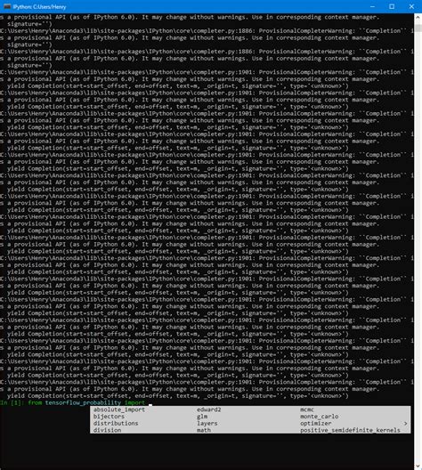 Tfp Does Not Play Nice With Ipython Terminal Tab Autocomplete Issue Tensorflow