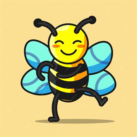 Premium Vector Happy Dancing Bee