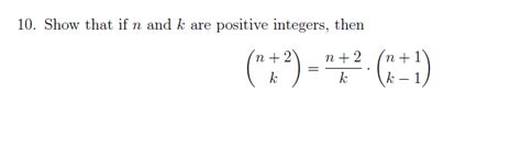 Solved Show That If N And K Are Positive Integers Then Chegg
