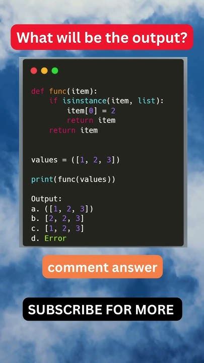 Python Quiz Mixer Learn Python Quiz Shorts Programming Youtubeshorts Youtube