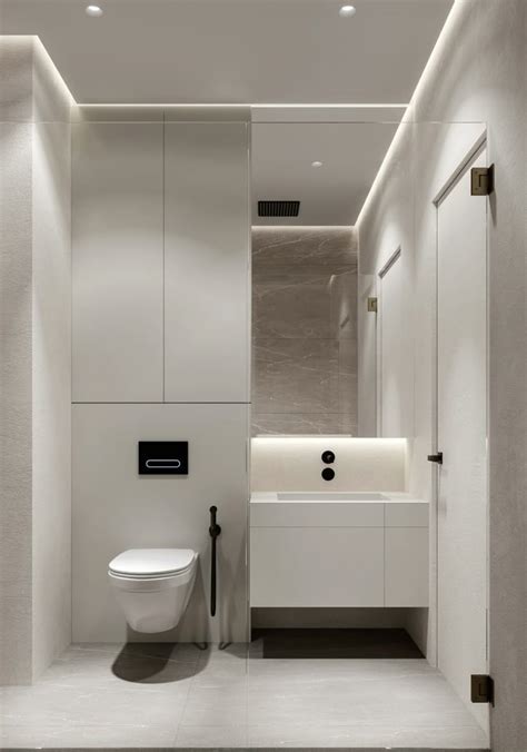 Ванная комната в стиле минимализм в 2024 г Минималистская ванная Проектирование интерьеров