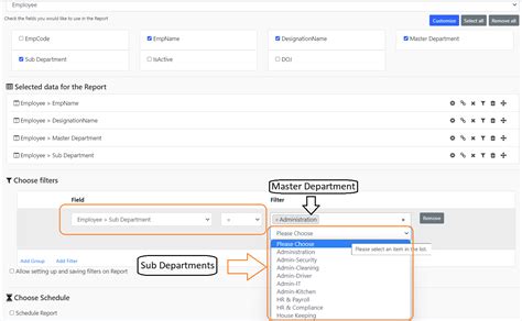 Cascading Dropdown Filter Ad Hoc Reporting Net Report Builder