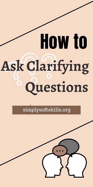 How To Ask Clarifying Questions Simply Soft Skills