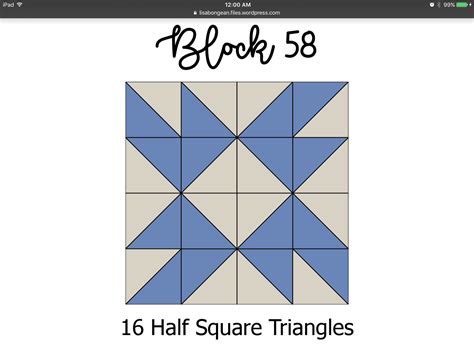 Half Square Triangle Block 58