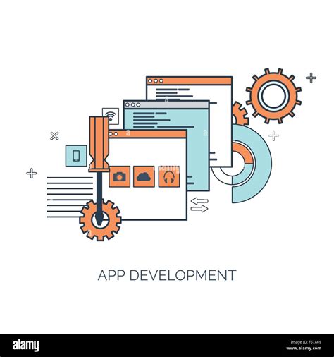 vector illustration flat computing background programming coding web