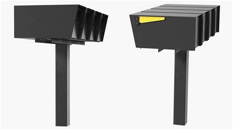 Four Doors Mailbox Cluster 3d Model 24 3ds Blend C4d Fbx Max