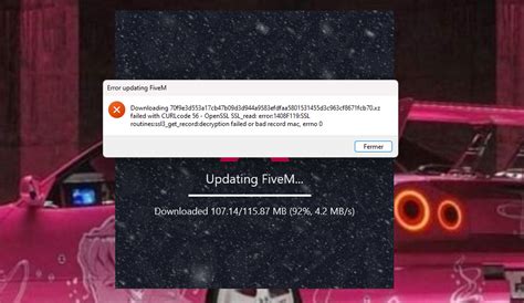 Error Updating Failed Code 56 Or Error Code 22 Fivem Client Support
