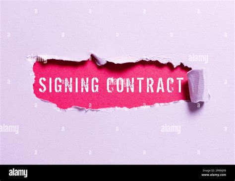 Conceptual Caption Signing Contract Business Approach Keeping The