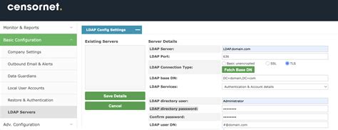 Compliant Email Archive Ldap Configuration Help Unified Security Service