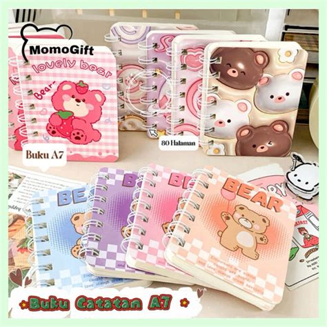 Buku Notebook Mini Ring A7 Buku Catatan Memo Tulis Scrapbook Mini 80 Halaman Lazada Indonesia
