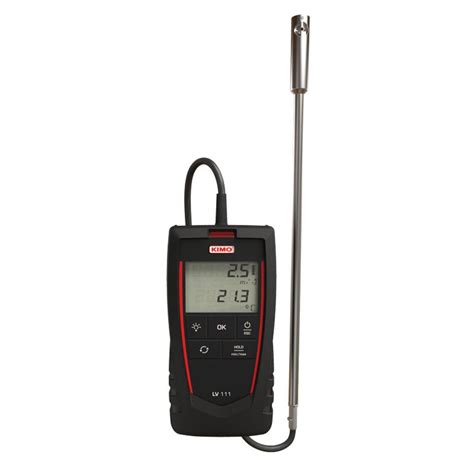 Kimo Lv 111 Vane Probe Thermo Anemometer Accurate Air Velocity