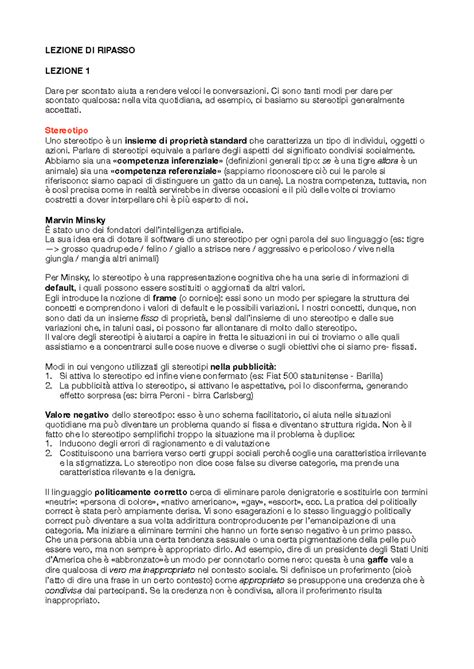 Ripasso Teoria Dei Linguaggi Lezione Di Ripasso Lezione 1 Dare Per Scontato Aiuta A Rendere