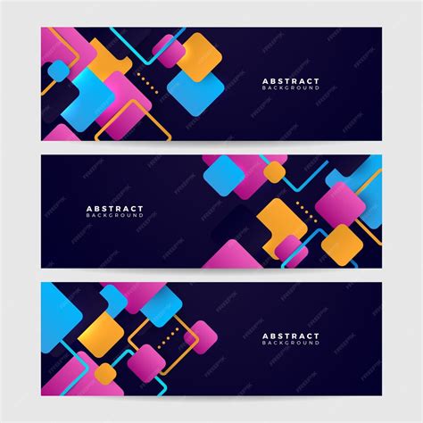 Premium Vector Abstract Colorful Banner Background Dynamic Textured Geometric Element Modern