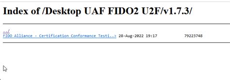 Missing Conformance Tool Builds For V173 · Issue 685 · Fido Alliance