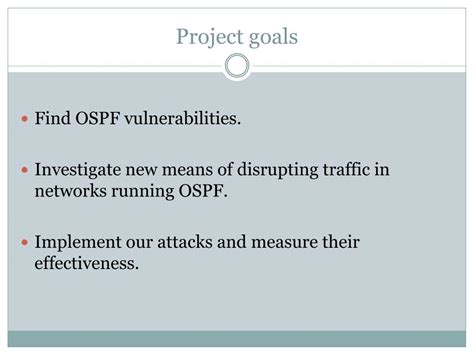 Ppt Ospf Security Project Summary Powerpoint Presentation Free