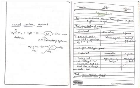 Ketone Functional Group Expt No 53 Page No Date Experiment 15 To