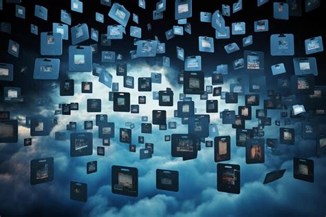 An Illustration Showing The Concept Of Data Migration To The Cloud