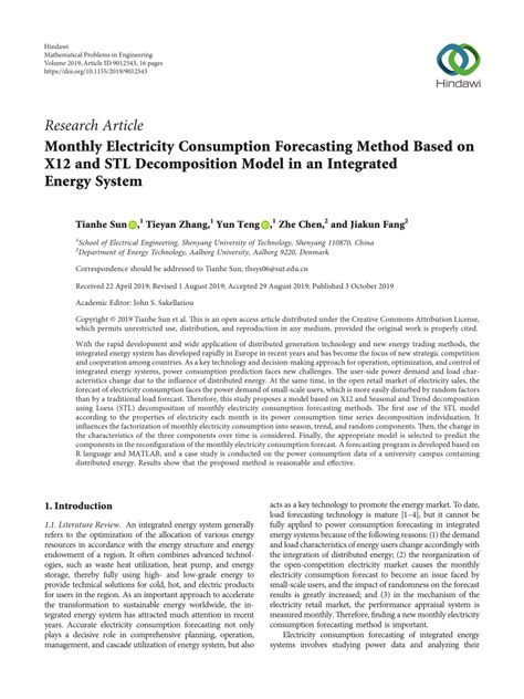 Pdf Monthly Electricity Consumption Forecasting Method Based On X12 And Stl Decomposition