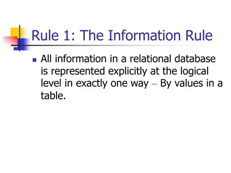 Ppt Codd â€™ S 12 Rules Powerpoint Presentation Free Download Id 3994912