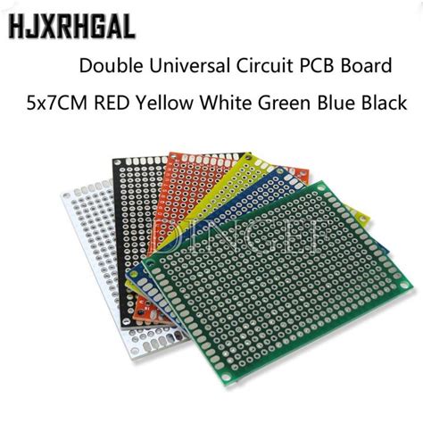 5x7cm Double Side Prototype Diy Universal Printed Circuit Pcb Board Protoboard 57 Red Yellow