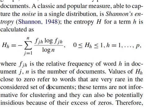 python how can i find the entropy of a term in a collection of documents stack overflow