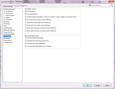 Document Properties Sheet Metal 2023 Solidworks Api Help