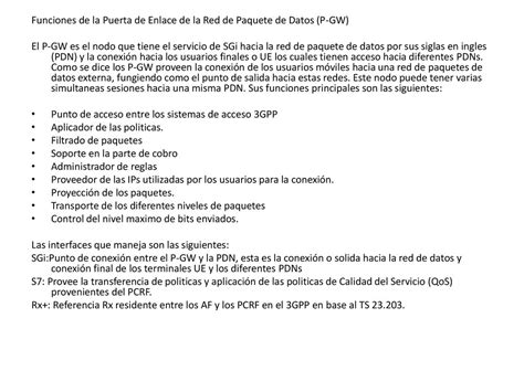 Funciones y equipos MME, S-GW y P-GW - ppt descargar