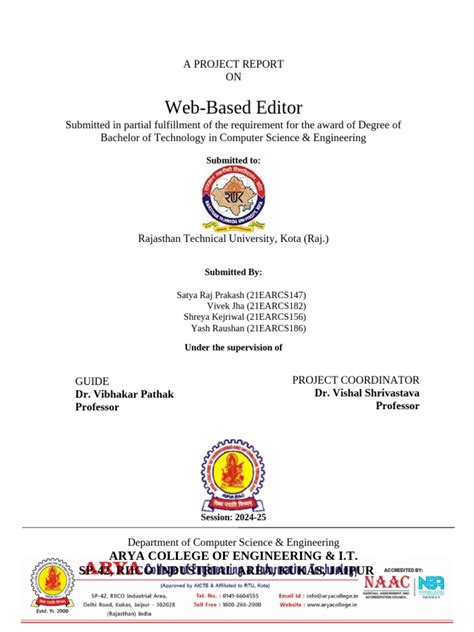 Project Report Web Based Editor Starting Pages Pdf Computer