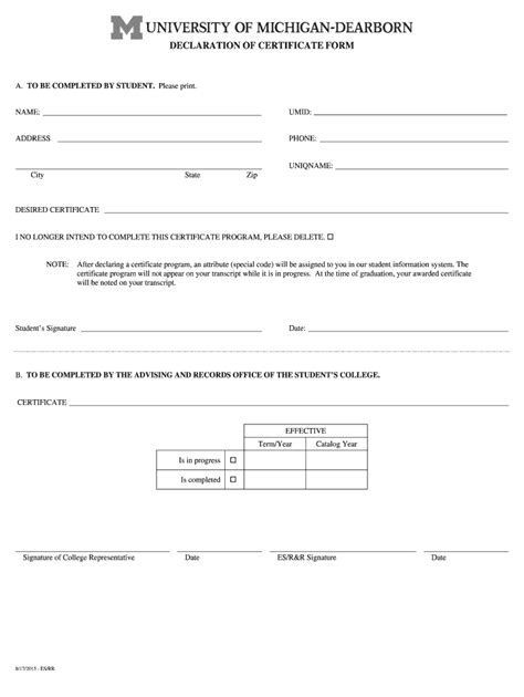 Fillable Online DECLARATION OF CERTIFICATE FORM Fax Email Print PdfFiller
