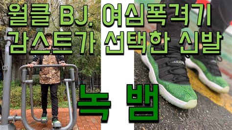 월클bj 감스트에게 선택받은 신발 조던11 로우 녹뱀 그린 스네이크 스킨 Youtube