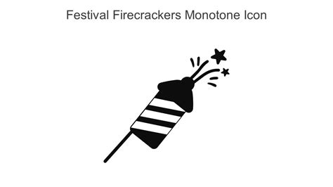 Festival Firecrackers Monotone Icon In Powerpoint Pptx Png And Editable
