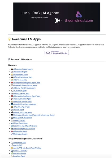 Awesome Llm Apps An O Src Repo Worth A Look Ezewrhca