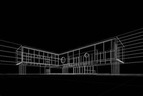 Premium Photo Building Blueprint 3d Rendering