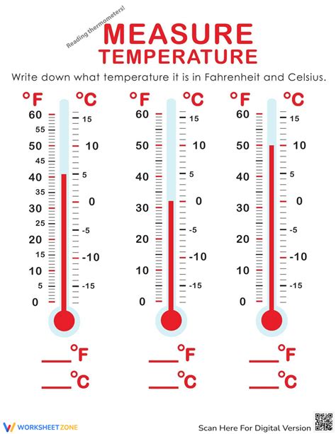 Measure Temperature Worksheet