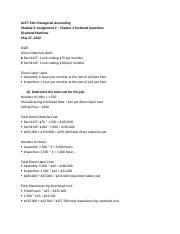 Module 3 Assignment 2 Chapter 4 Textbook Questions Docx ACCT 540