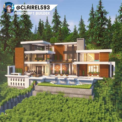 Minecraft Modern Mansion Minecraft Modern Minecraft Houses