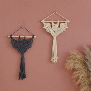 Macrame Bat Patterns Gifts For Witches Modern Halloween Macrame Instructions Pdf Pattern