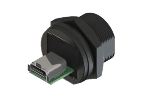 Waterproof IP To USB Type C Female Panel Mounting Connector USBCC P CSJ Holin