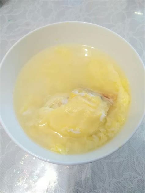 【榴莲醪糟蛋花汤的做法步骤图，怎么做好吃】未来很sunshine下厨房