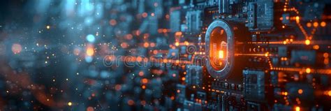 Secure Global Data Transfer Protecting Information Through Encrypted Networks Stock