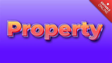 property 3d flash text effect generator