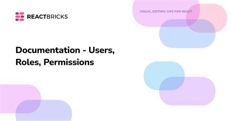 Users Roles Permissions React Bricks