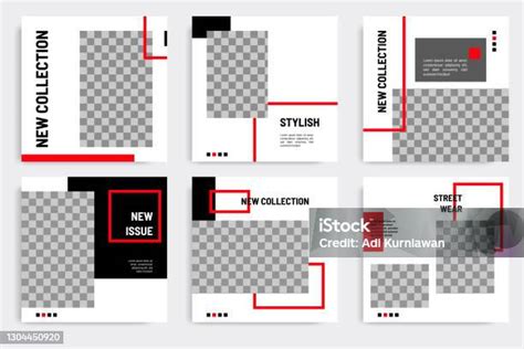 블랙 레드 화이트 프레임 색상의 최소한의 레이아웃 디자인 배경 소셜 미디어 게시물 이야기 이야기 전단지 보기 책 잡지에 대한 편집 사각형 기하학적 모양 배너 템플릿 0명에